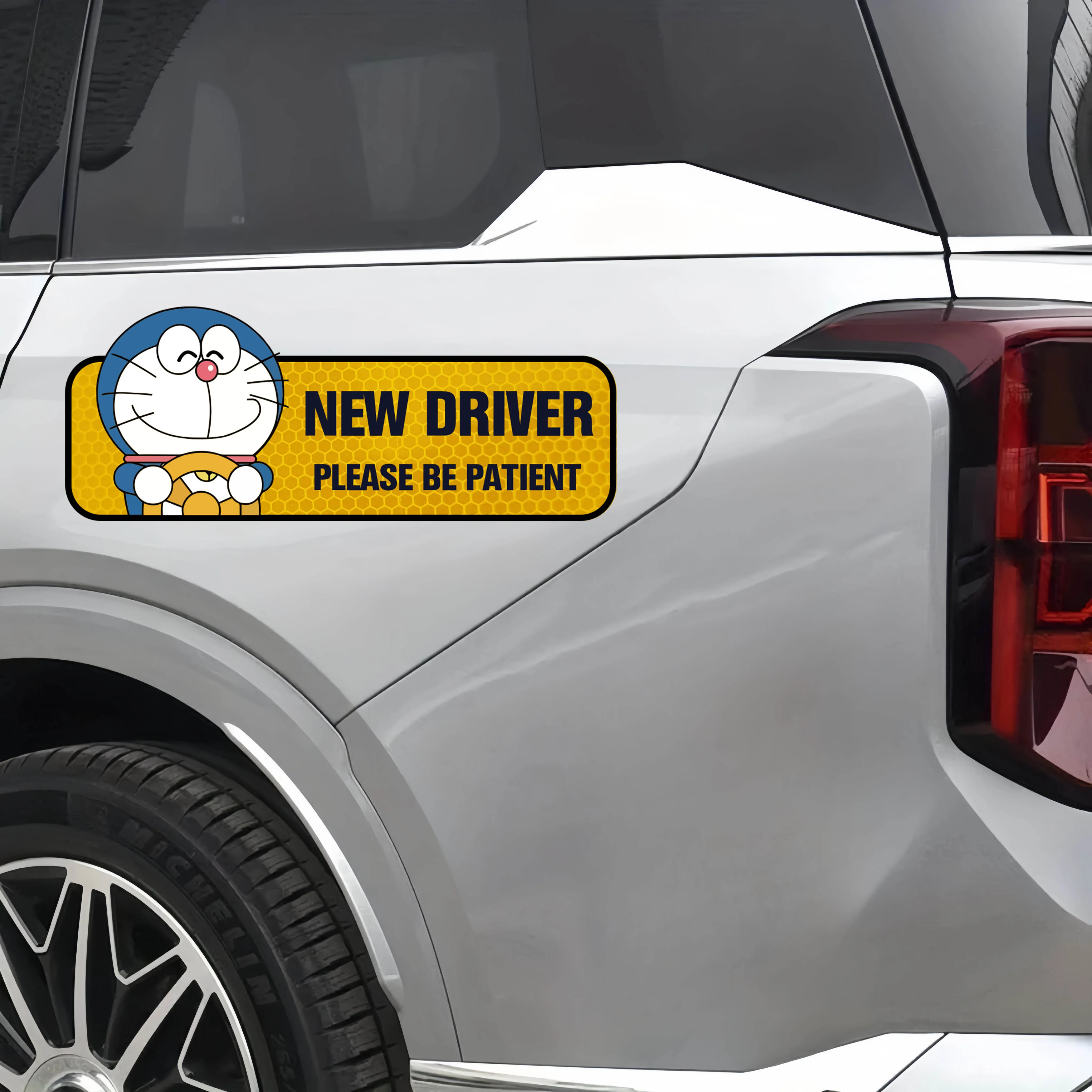 Cute-Doraemon-Reflective-Car-Stickers-For-Student-Drivers-Car-Warning ...