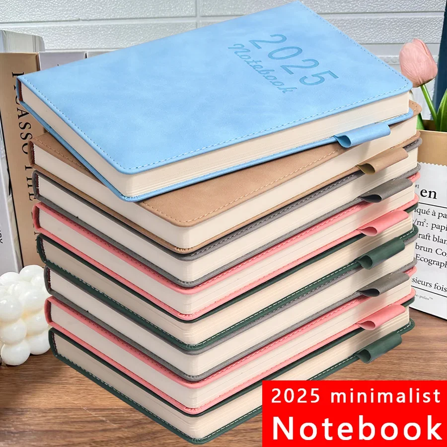 2025 New Minimalist Notebook 200 Page Diary Double sided Writing, Soft ...