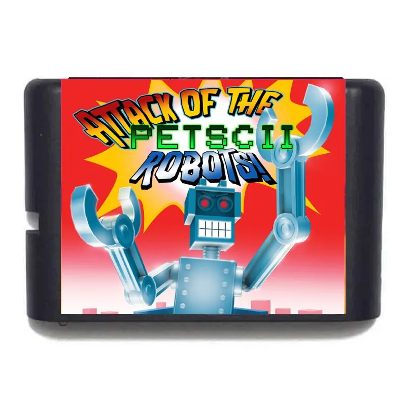 MD-Attack-of-the-petsci-Robots-tarjeta-de-juego-de-16-bits-para-Genesis ...