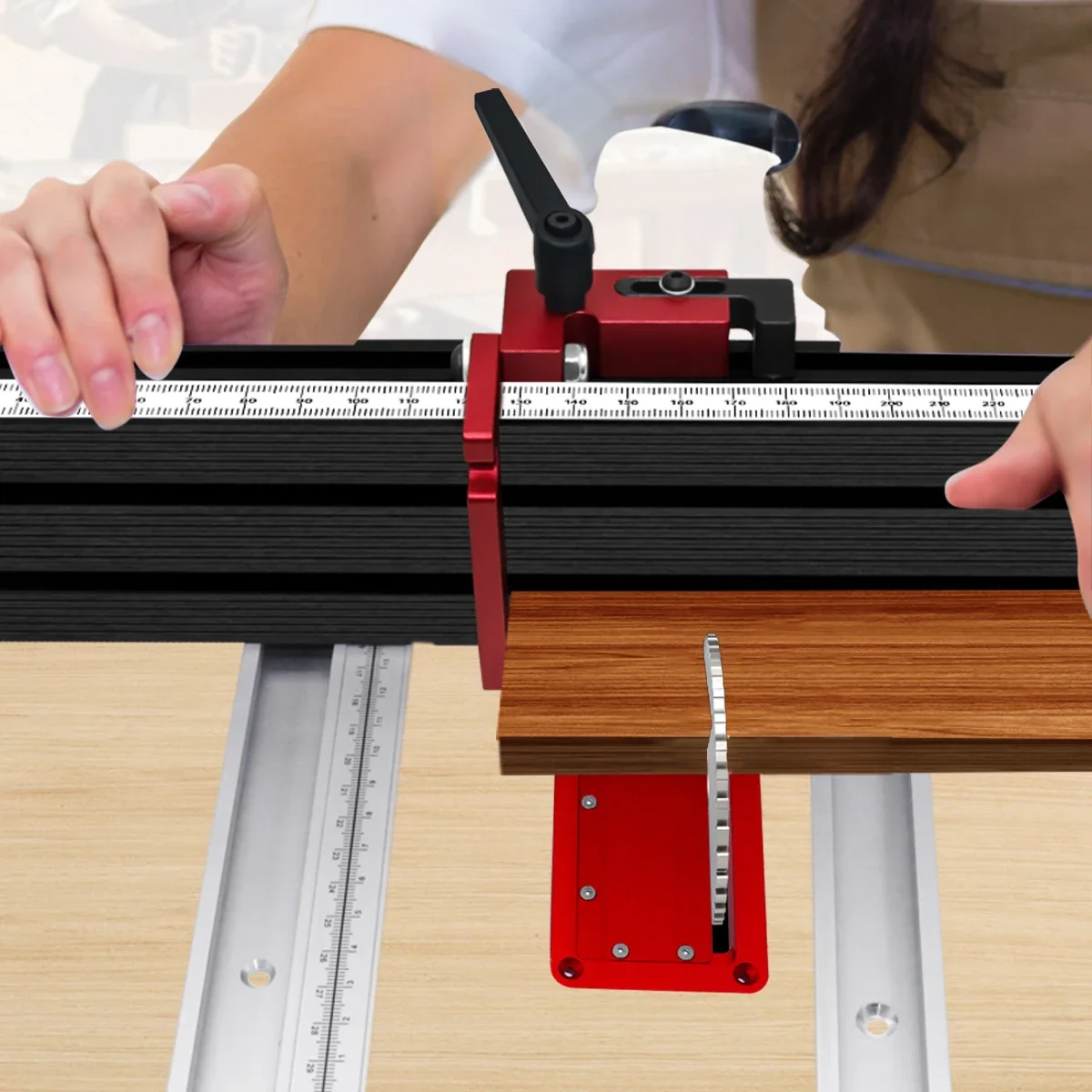 Fence Flip Stop for Woodworking - Miter Track Stopper Mulit-Slot Fence ...