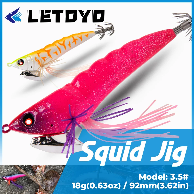 LETOYO 3,5#, 18g, eging pesca calamar, pajaritos pesca calamar, jigging, jigs señuelo de Pesca ...