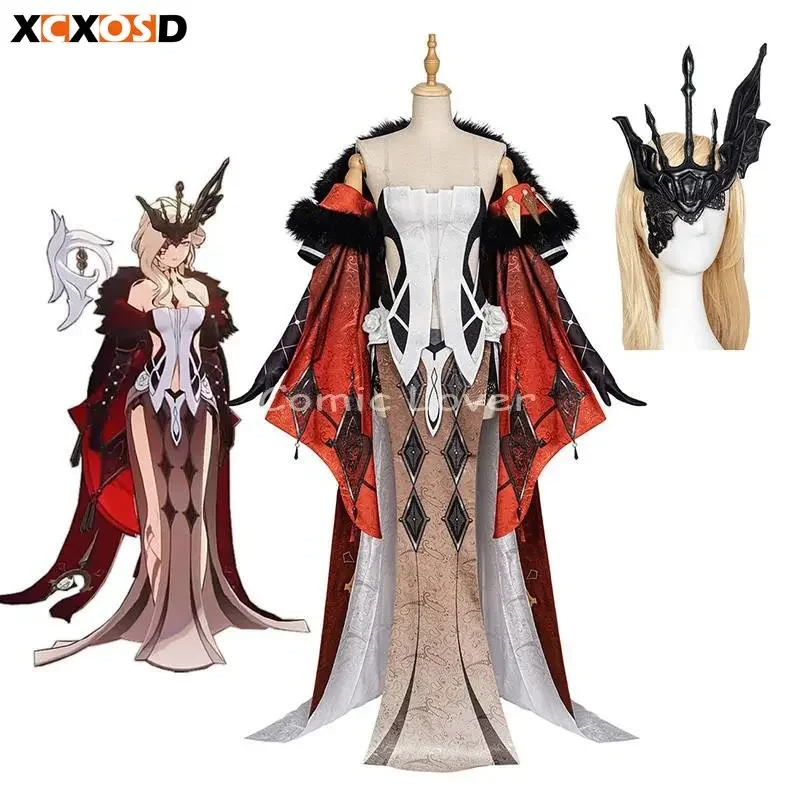 Genshin-Impact-La-Signora-Cosplay-Costuems-The-Fair-Lady-Adult-Woman-Game-Cloak-Lolita-Dress ...