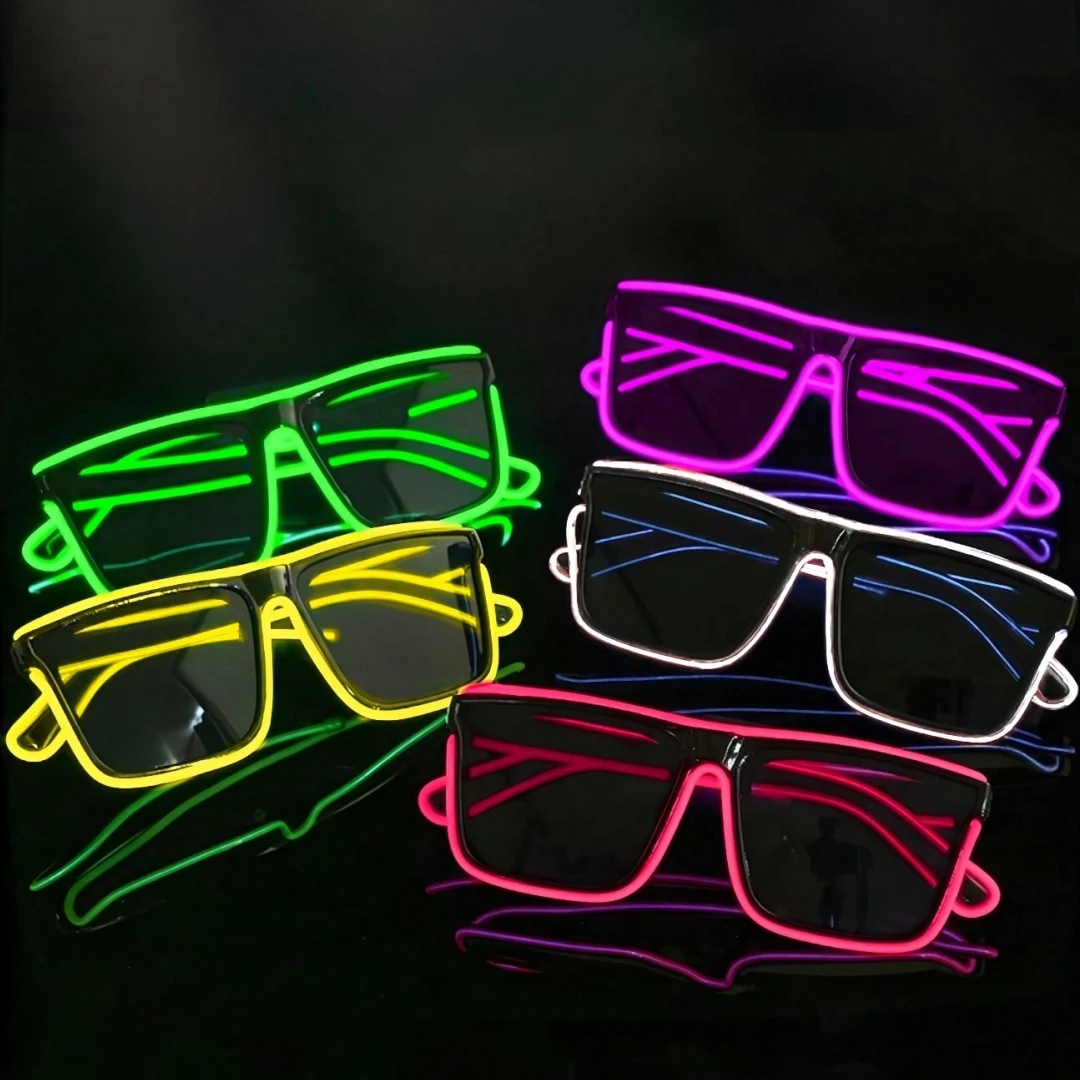 Wireless drive square led luminous glasses party performance ktv bar ...