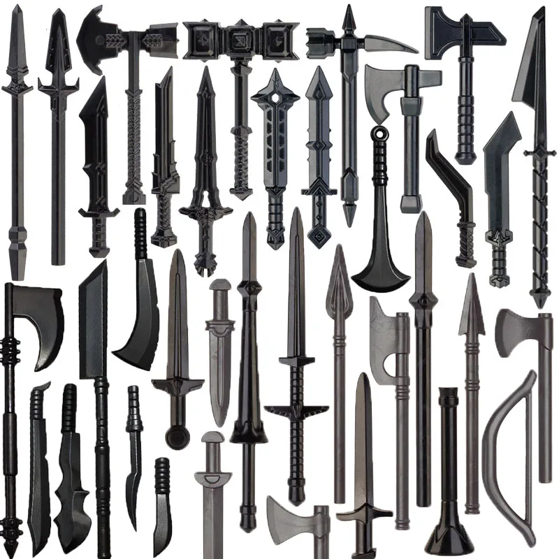 Medieval Weapons Building Blocks Army Soldiers Figures Military ...