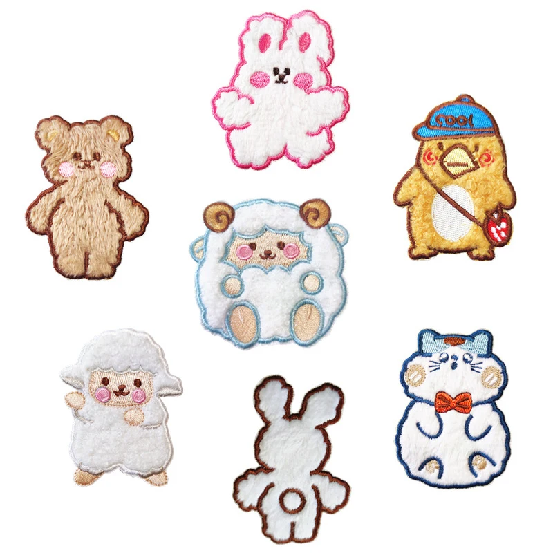 cute animal Plush patch | Sheep Embroidery Patch | fashion patches ...