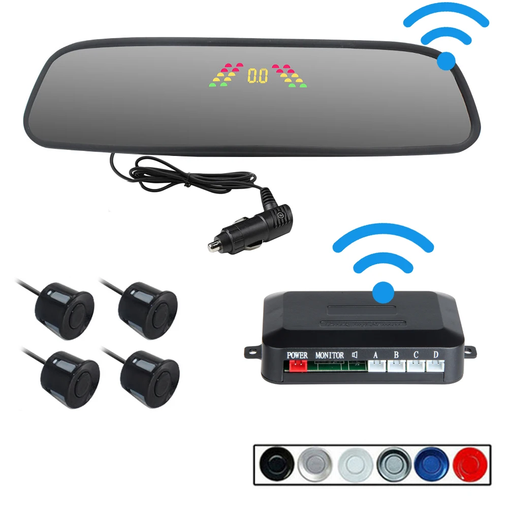 Fellostar-Car-Parking-Rearview-mirror-wireless-reversing-radar-with ...