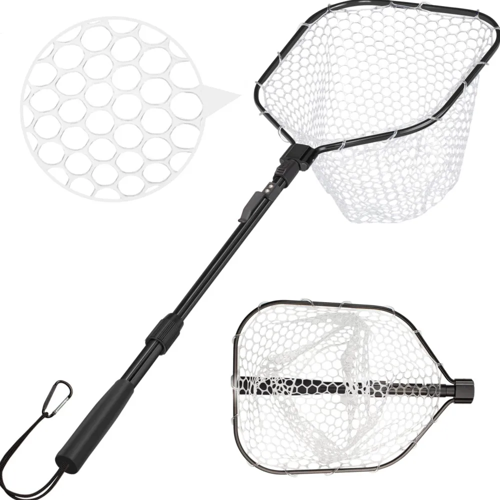 Fishing Tool Kit Durable Silicone Mesh Fishing Net Muti-Function Catch ...