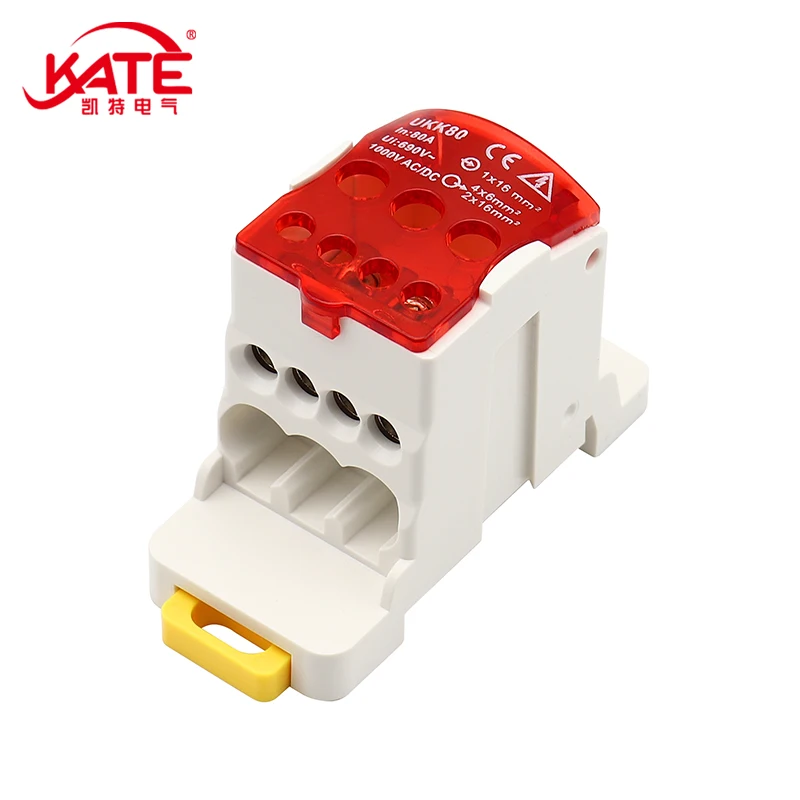 UKK80A-690V-DIN-Rail-Terminal-Block-Split-Junction-Box-One-In-Many-Out ...