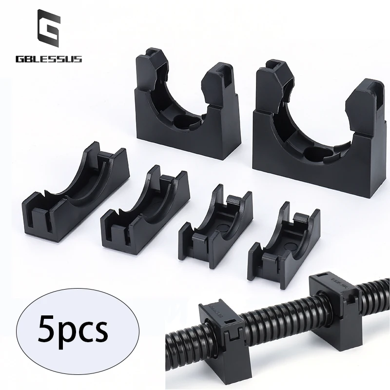 5pcs-Wire-Corrugated-Hose-Plastic-Pipe-Clamp-Hoop-Buckle-Limit-Pipe ...