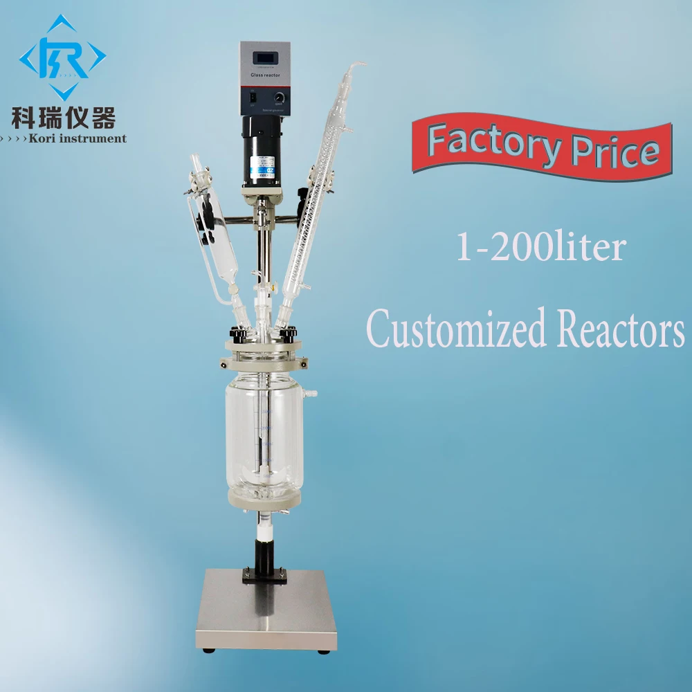 SF-1L-Laboratory-Mini-Double-Layer-Glass-Reactor-Jacket-Flask-with-Lid ...