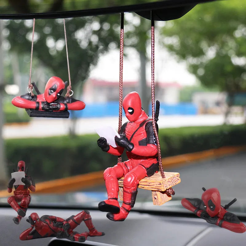 Anime-Deadpool-Action-Figures-Car-Rearview-Mirror-Pendant-Read-A-Book ...