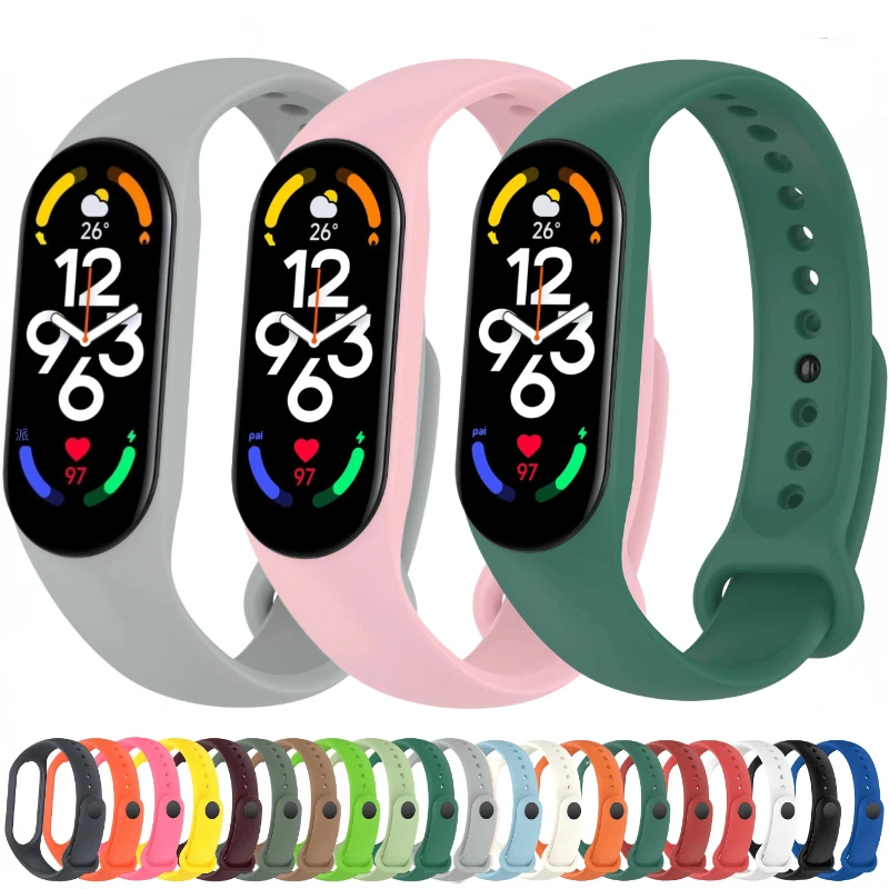 Silicone-Strap-For-Xiaomi-Mi-Band-7-6-5-4-3-Smart-Watch-Sports-Bracelet ...