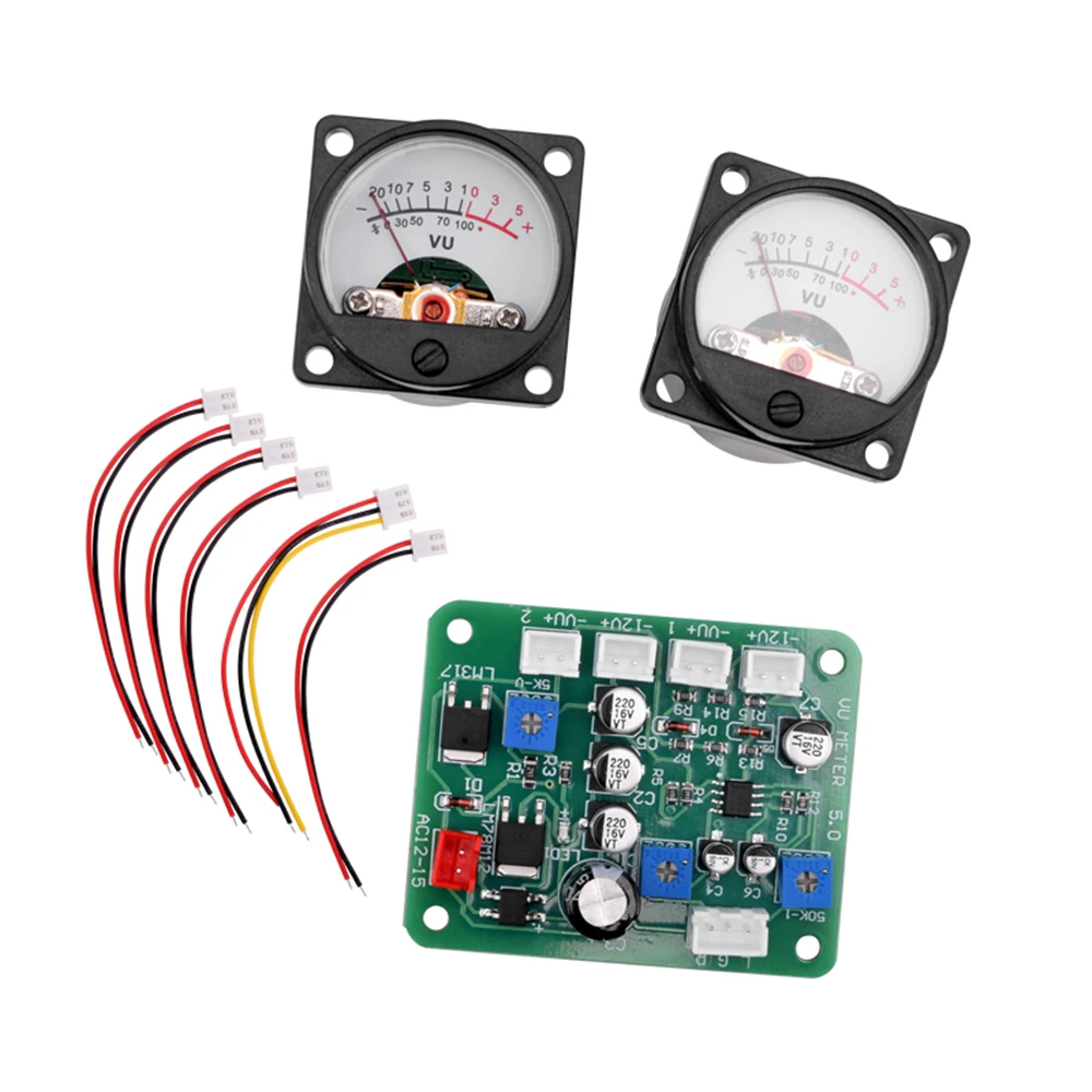 2 Pcs Vu Panel Meter Warm Back Light Recording+durable Driver Board ...
