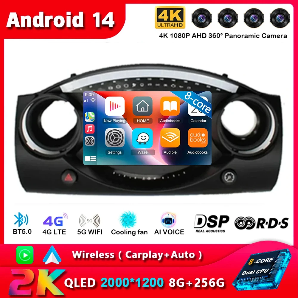 Android-14-Navigator-Car-Radio-For-BMW-Mini-Cooper-S-R50-R52-R53-2004 ...