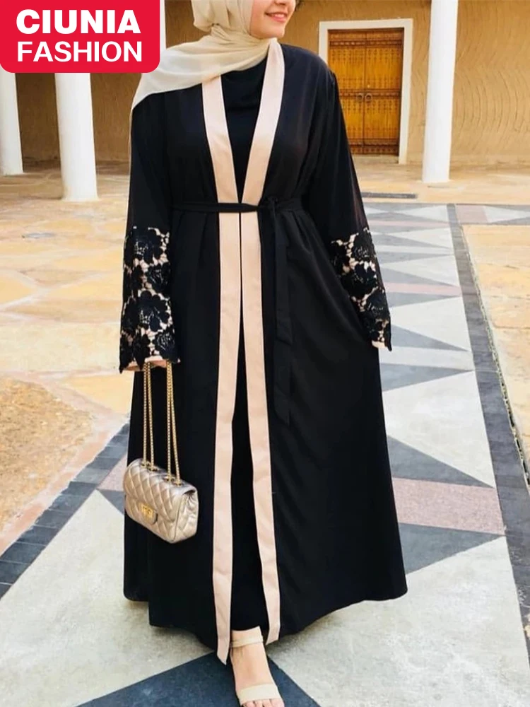 Abaya-pour-femmes-musulmanes-v-tements-islamiques-kimono-noir-ouvert ...