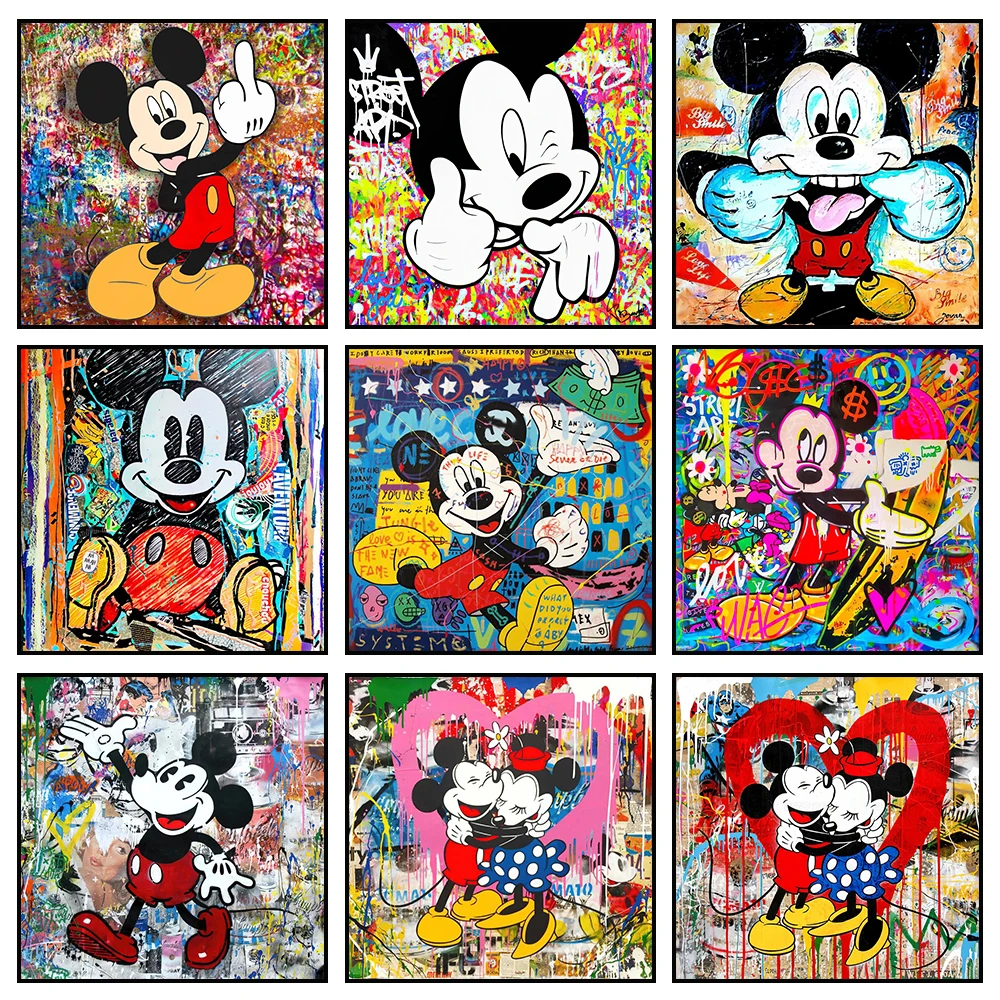 MINISO-Disney-Classic-Anime-Mickey-Mouse-Wall-Art-Poster-Prints-Modern ...