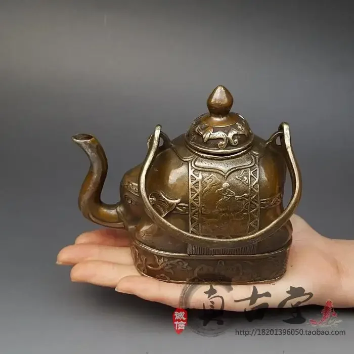 Feng-Shui-Home-Decoration-Chinese-Brass-Elephant-Kettle-Copper-Antique ...