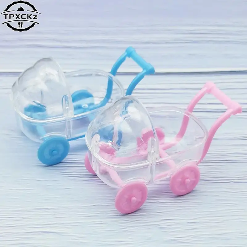6 Pcs/set Creative Plastic Mini Baby Stroller Bassinet Candy Boxes ...
