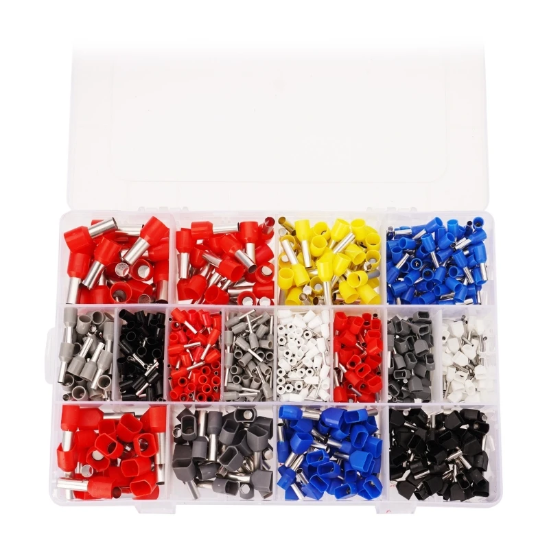 1200pcs-Wire-Ferrules-Assortment-Pack-Insulated-Single-Twin-Ferrules ...