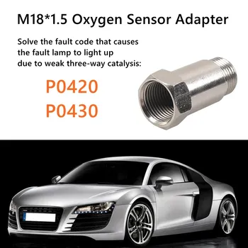 2Pcs M18x1.5 Oxygen Sensor O2 Extension Extender Spacer Adapter Exhaust ...