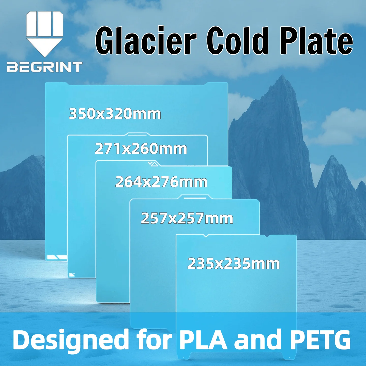 Glacier Cold Plate For Bambu Lab P2S P1S X1C H2D H2S H2C For Creality ...