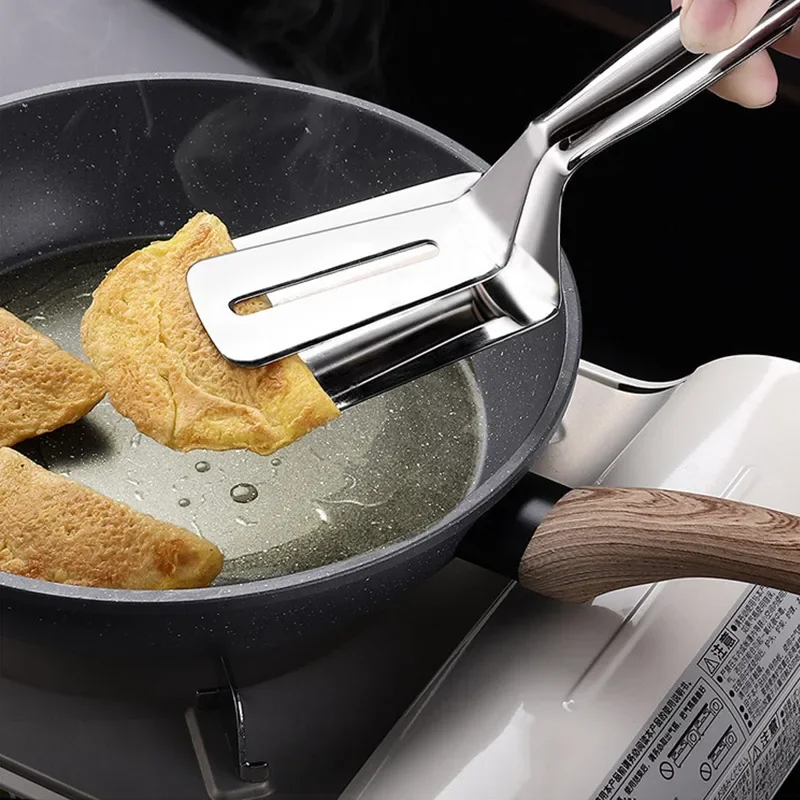 Stainless-Steel-Barbecue-Clamp-Frying-Steak-Fried-Fish-Clip-Tong-BBQ ...