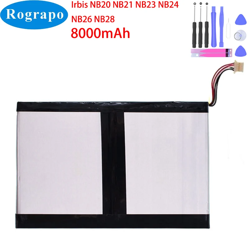 New 3.7V 8000mAh Laptop Tablet PC Battery For Irbis NB20 NB21 NB23 NB24 NB26 NB28 WTL-31100155P ...