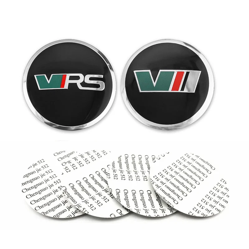 4Pcs-56mm-Aluminium-VRS-Logo-Car-Wheel-Centen-Caps-Sticker-For-Skoda ...
