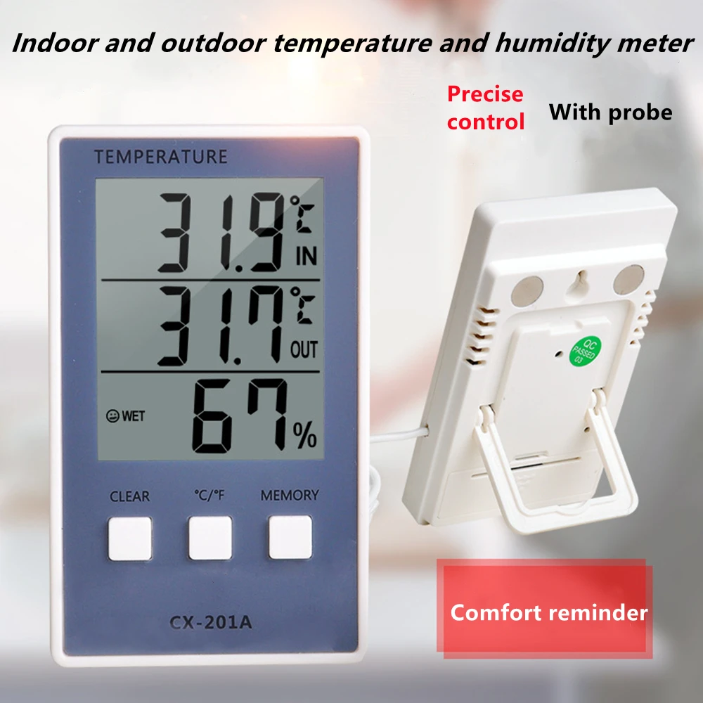 Digital Weather Station Indoor Outdoor Sensor - Cx-201a Digital ...