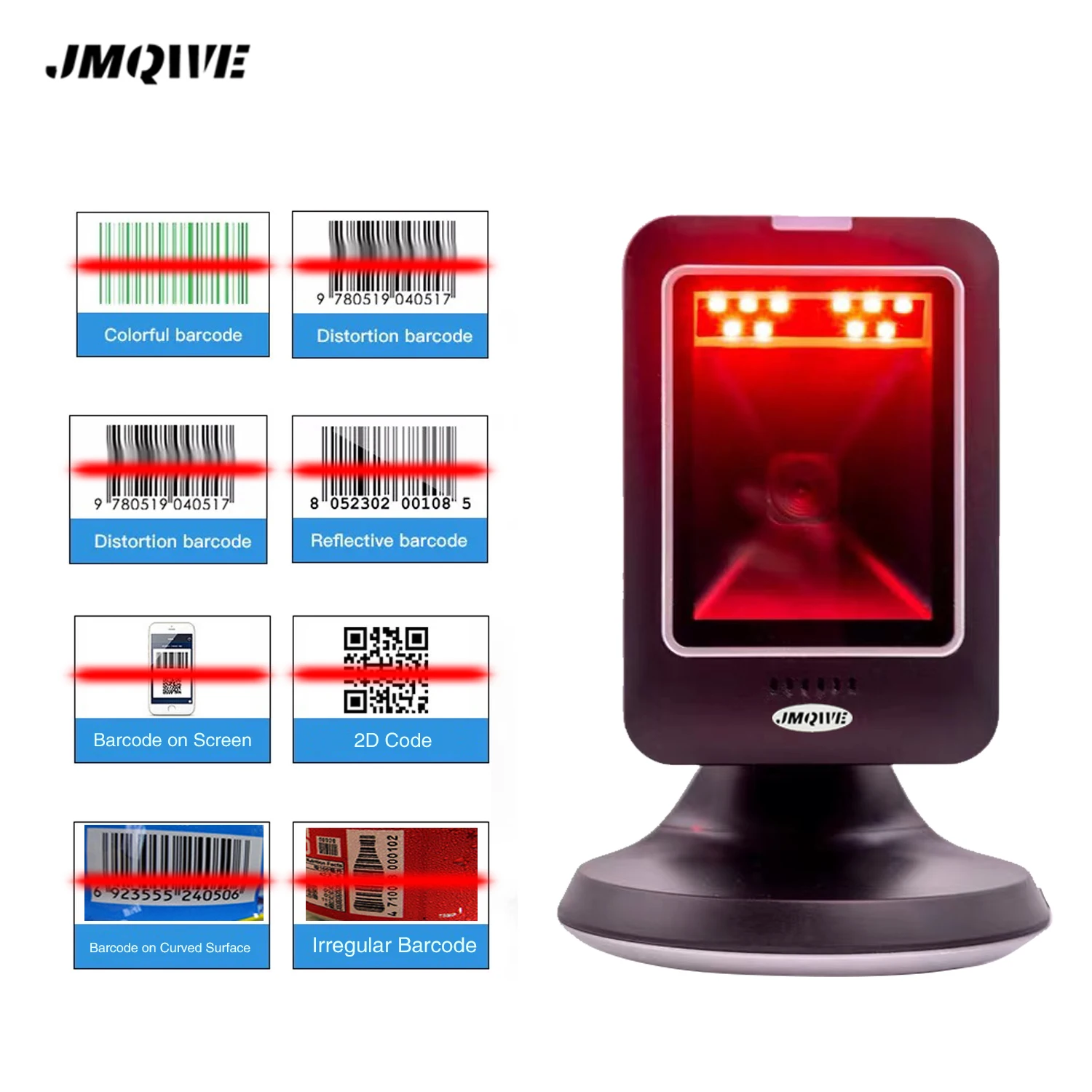 Barcod Reader Desktop 1D 2D QR Code Reader, Omnidirectional, 49% OFF