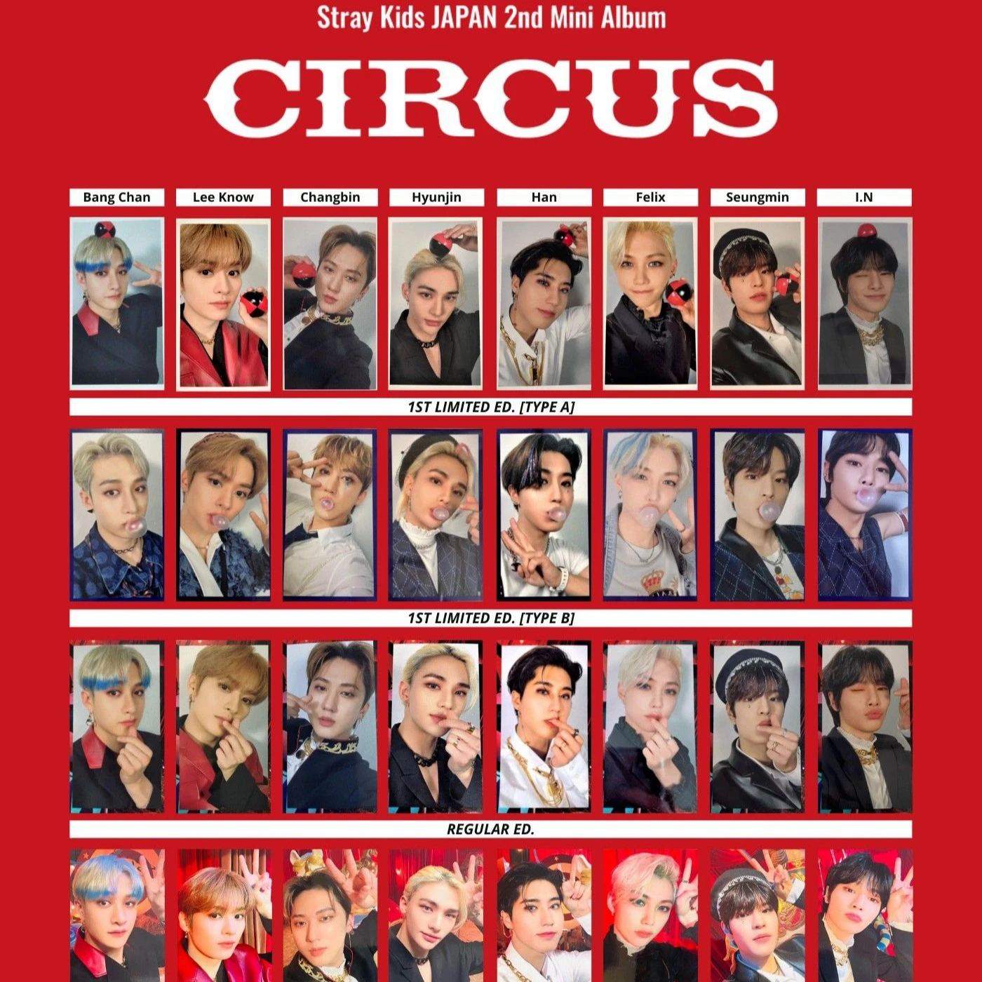 8pcs-set-Kpop-Stray-Kids-CIRCUS-Photo-Album-Photocard-Single-Member ...