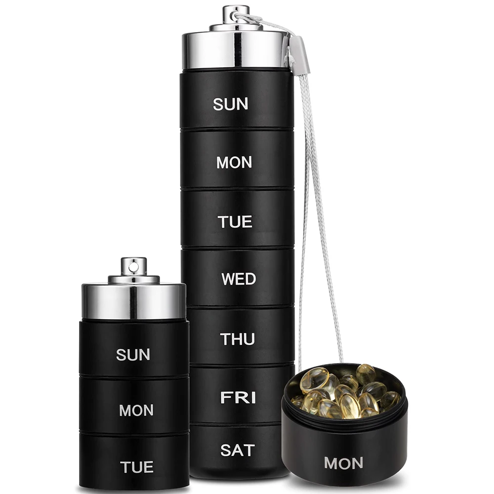 1-Pcs-Metal-Pill-Organizer-Stackable-Portable-Waterproof-Travel-Pill ...