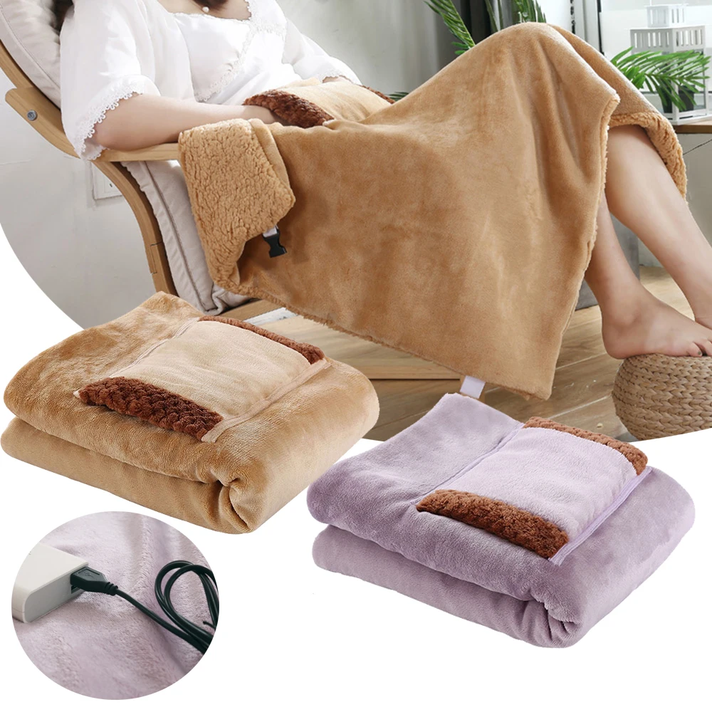 USB Electric Blanket Hand Knee Feet Lap Legs Warmer Soft Heating ...
