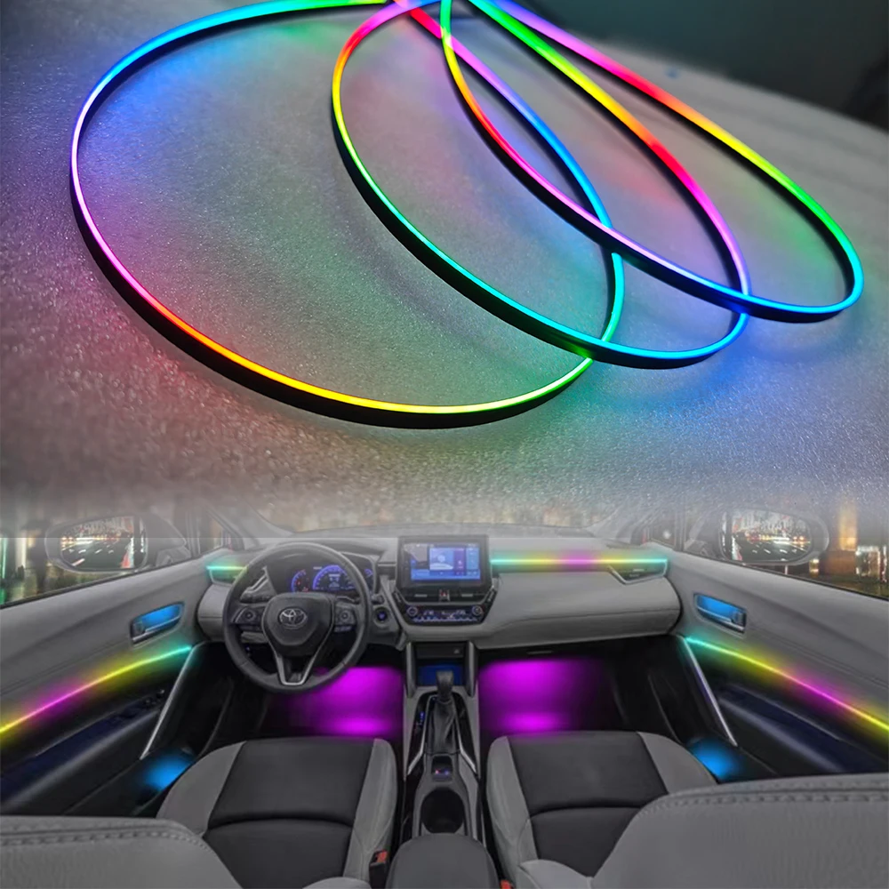Car interior ambient light neon car interior lighting colorful lights ...