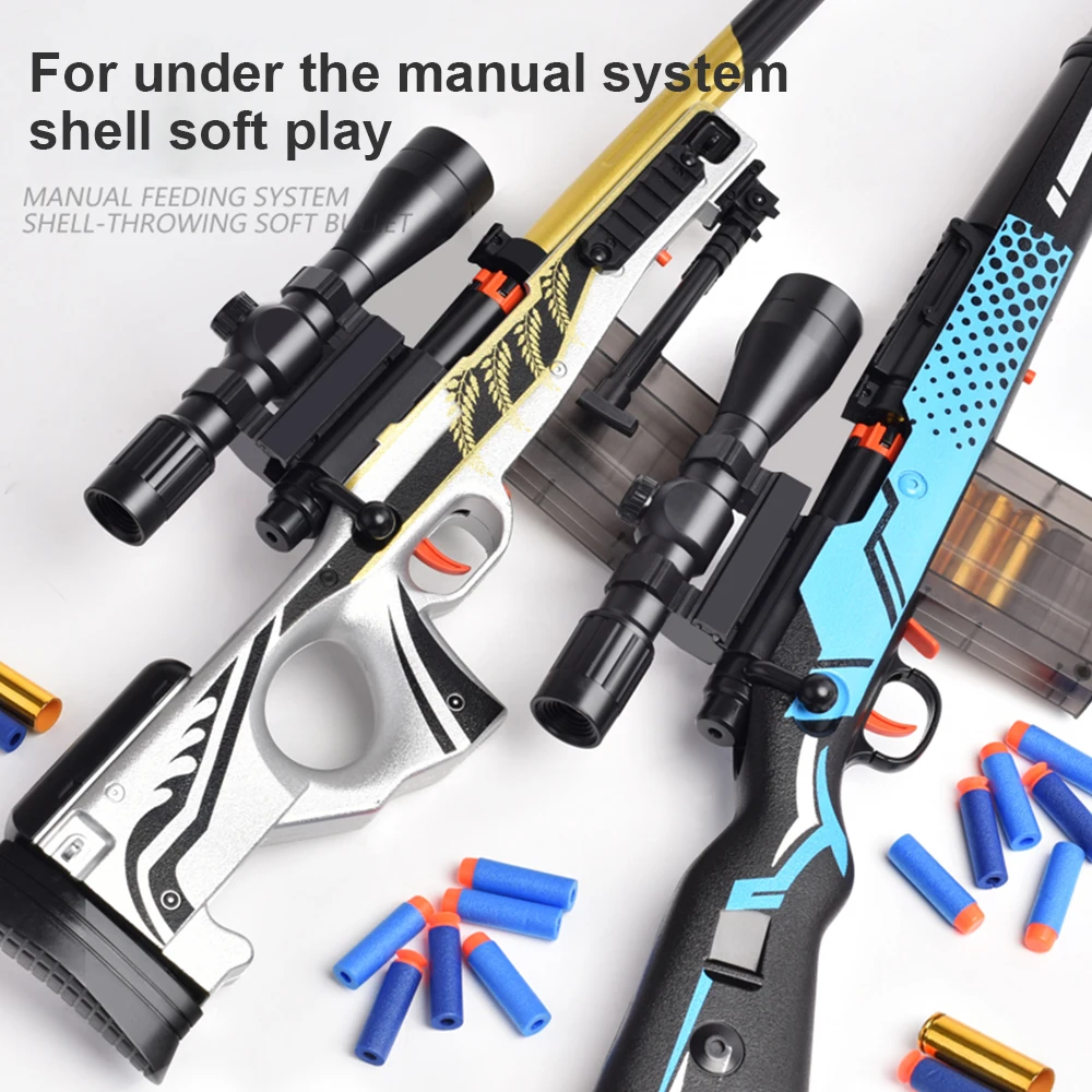 98KAWM-Gun-Airsoft-Throwing-Shell-Ejection-Soft-Bullet-Gun-Weapon-For ...
