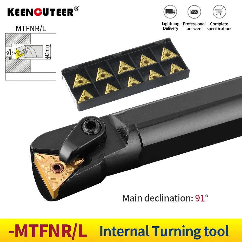 1pc S16Q MTFNR16 S20R MTFNR16 S25S MTFNR16 Internal Turning Tool Holder TNMG16 Carbide Inserts ...