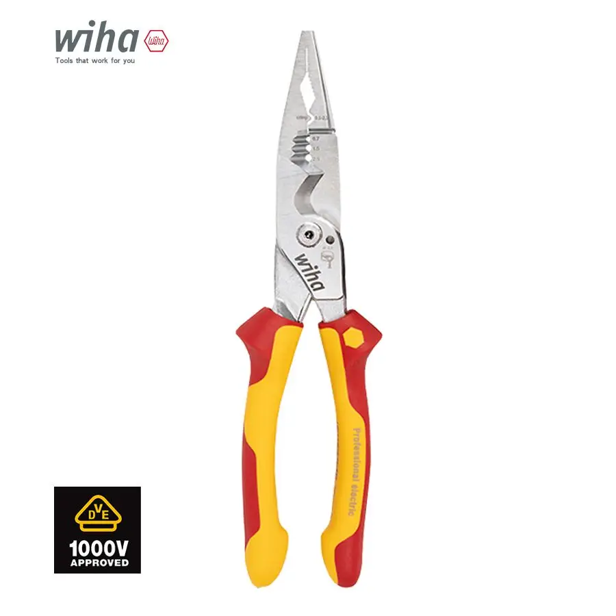 Wiha-8-in-1-multifunktion-ale-isolierte-Zange-1000V-vde-Abisolierzange ...