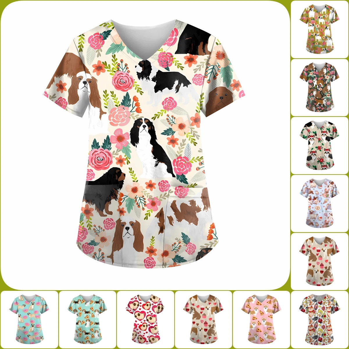 Pharmacist-Dentist-Veterinary-Nurse-New-Tops-Fashion-Slim-Beauty-Scrub ...