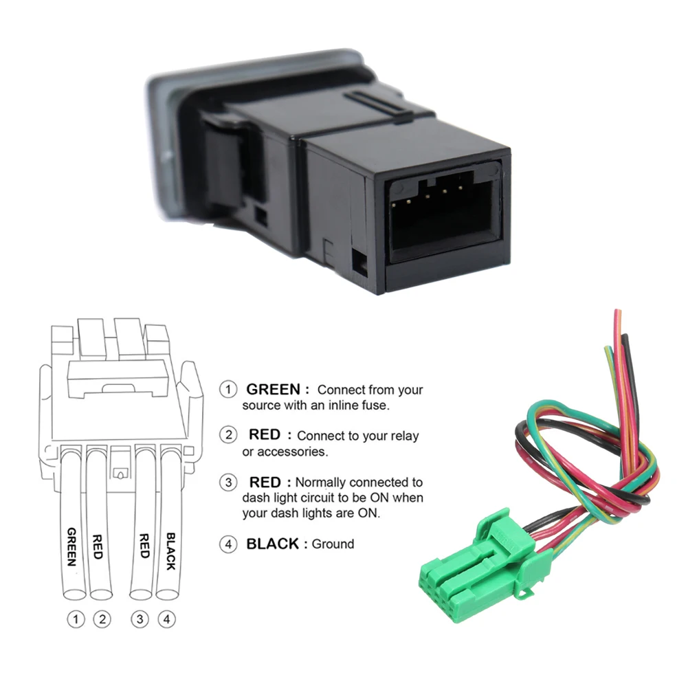 Custom Toyota Switch Blue LED Push Button Switch For Toyota Trucks ...