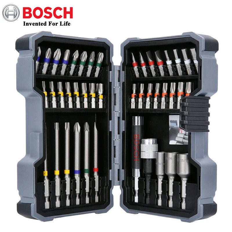 BOSCH 43 pieces Bit kit Power Screwdriver Electric Drill Home DIY ...