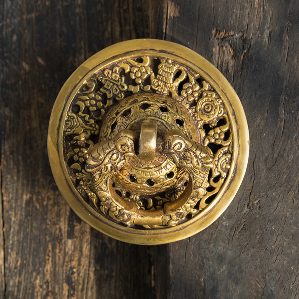 Indian-Handmade-Collection-of-Eight-Treasures-Pure-Copper-Door-Handle ...