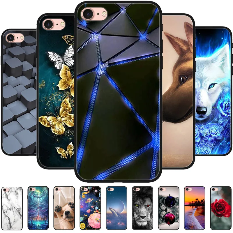For iPhone 6S 6 Case Silicone Soft Back Phone Cover For iPhone 7 7Plus ...