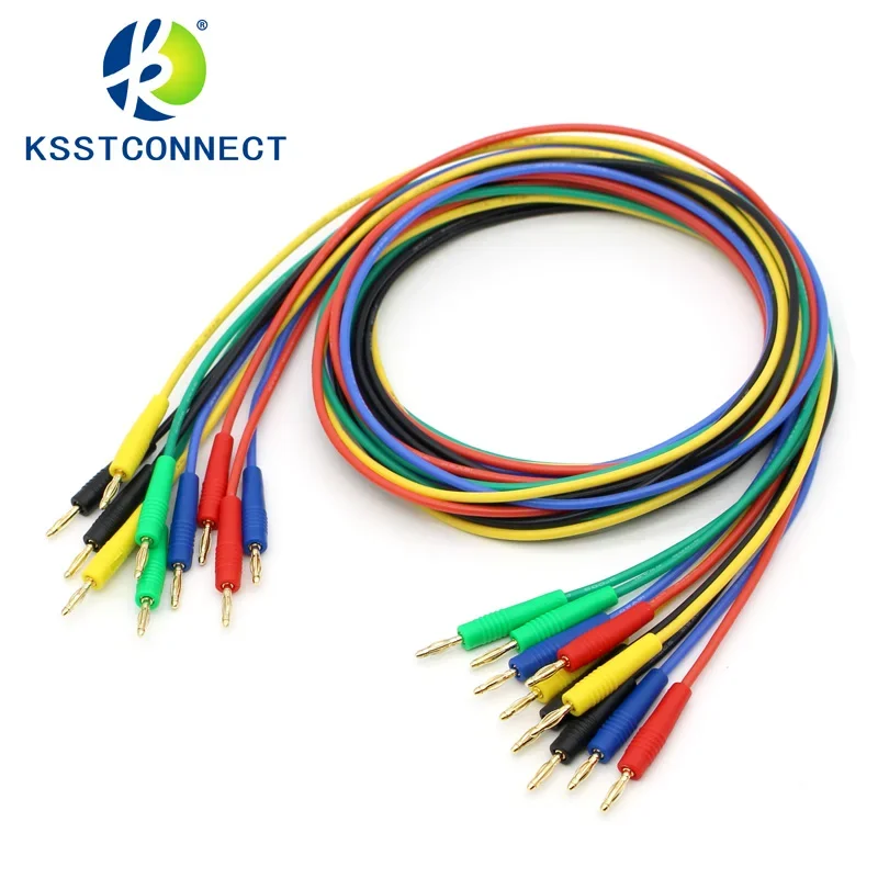 TL040 1.0meter High Quality 18AWG flexible silicone Wire 2mm banana ...