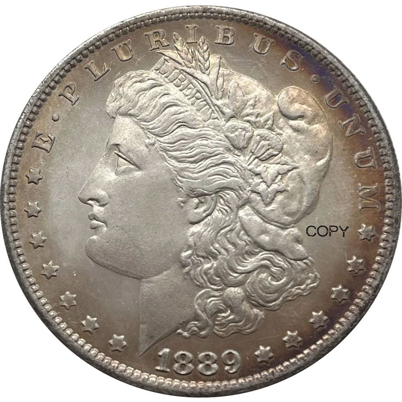 US 1889 CC 1 One Dollar Morgan Silver Plated America Copy Commemorative ...