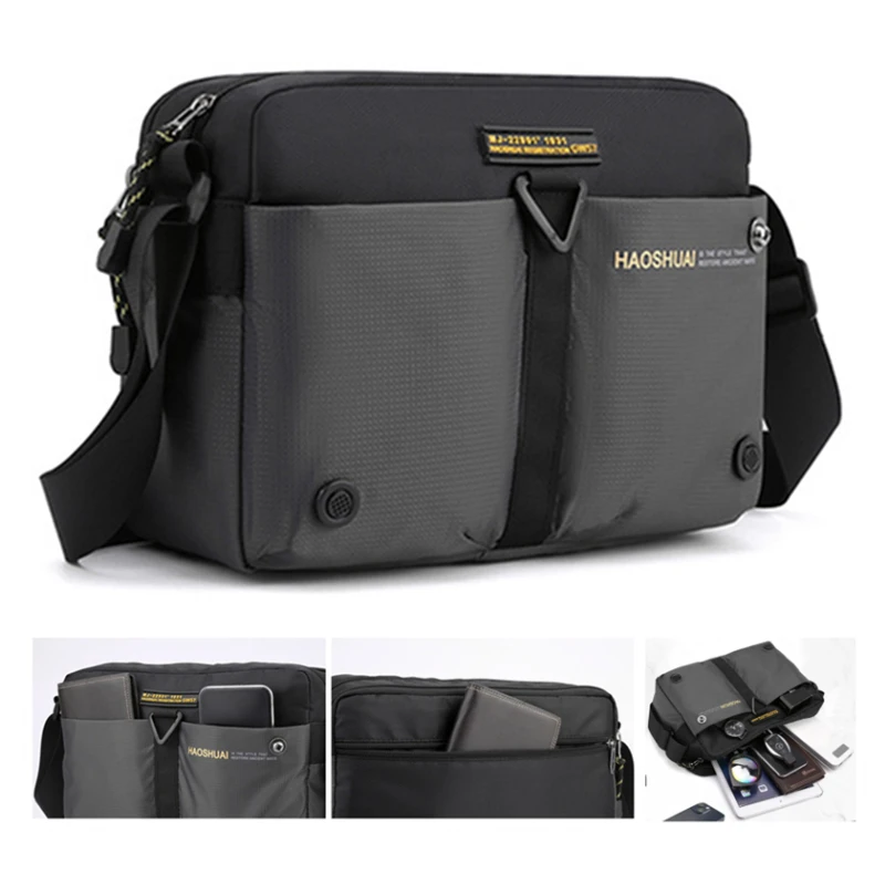SUUTOOP Men's Multi Function Shoulder Bag Anti theft Cross body Bags ...