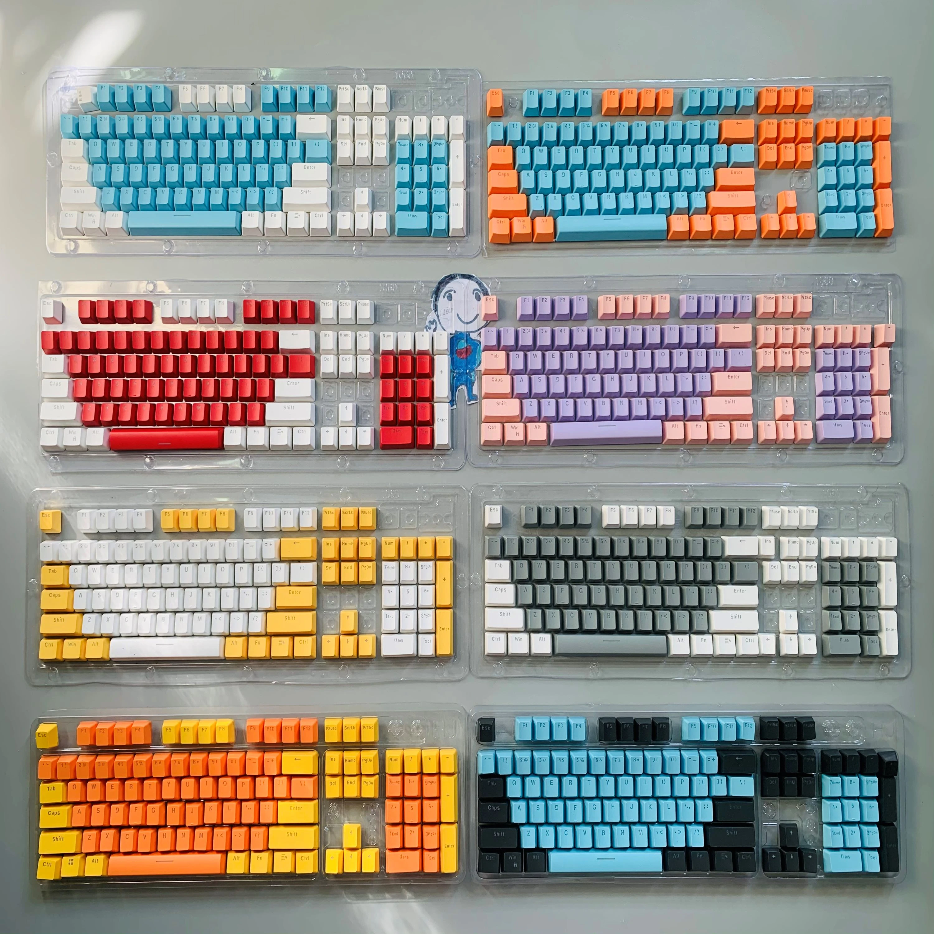 New 104 Key ABS Keycaps OEM Backlight Two-Color Keycap Set for Cherry ...