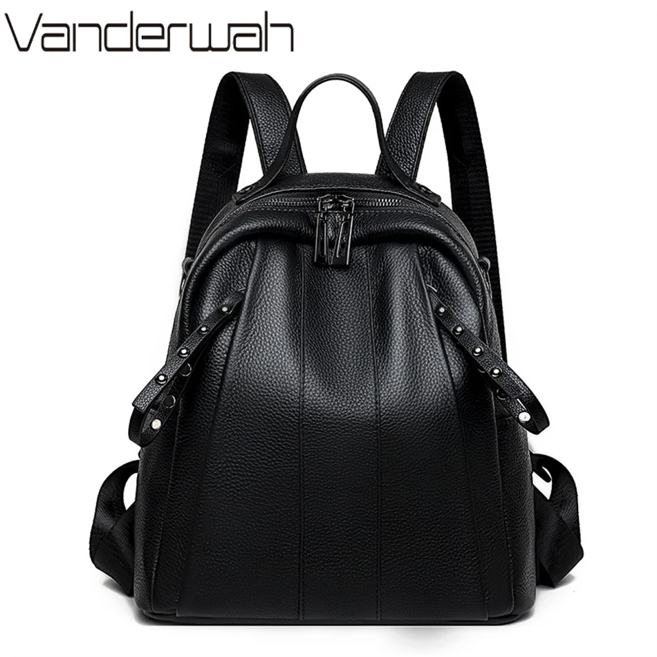Genuine Leather Women Backpack | Genuine Leather Rucksack Women ...