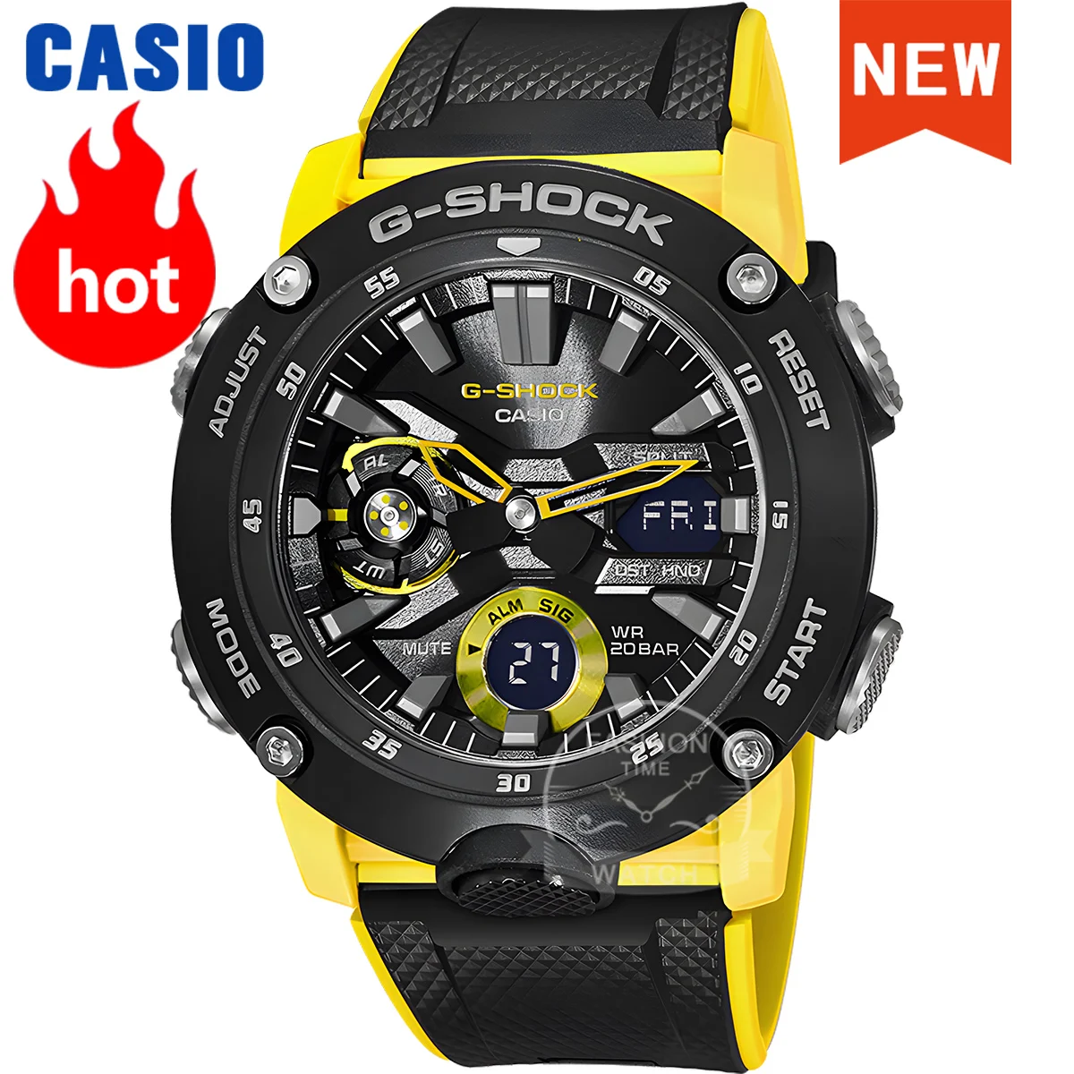Casio watch for men g shock Farmhouse oak Octagonal movement waterproof ...