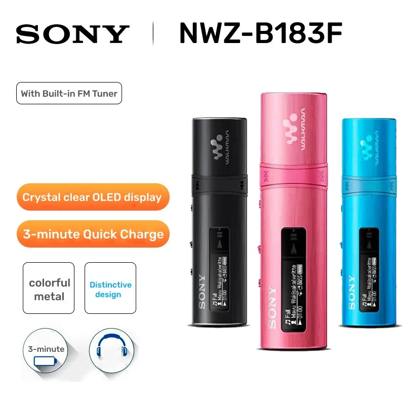 new Sony NWZ-B183F B183F Flash MP3 Player with Built-in FM Tuner (4GB ...