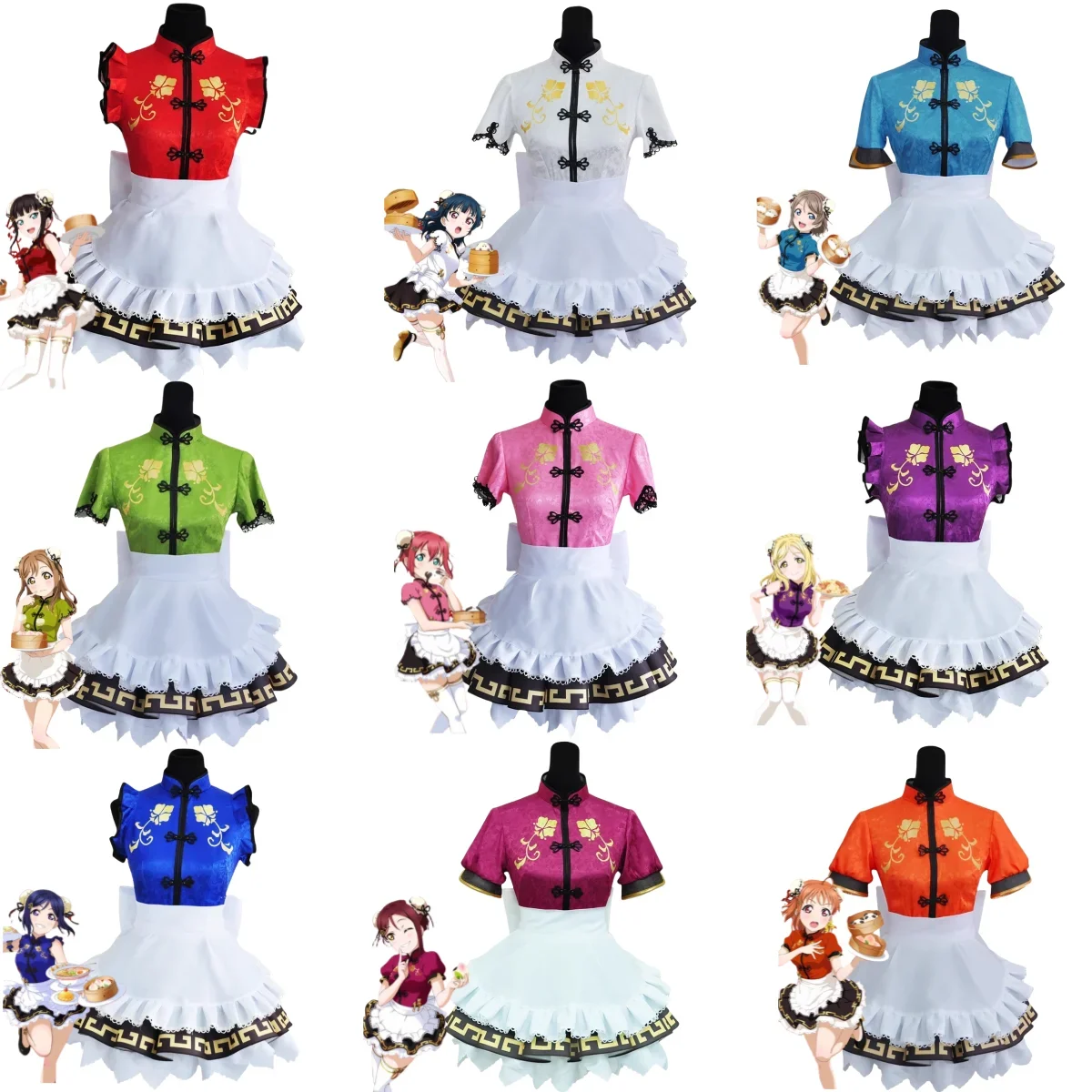 Anime Lovelive Sunshine Aqours Cheongsam Awaken All Members Ohara Mari ...